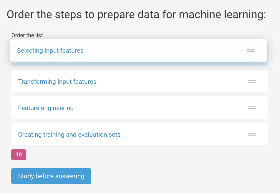 What types of questions are there?