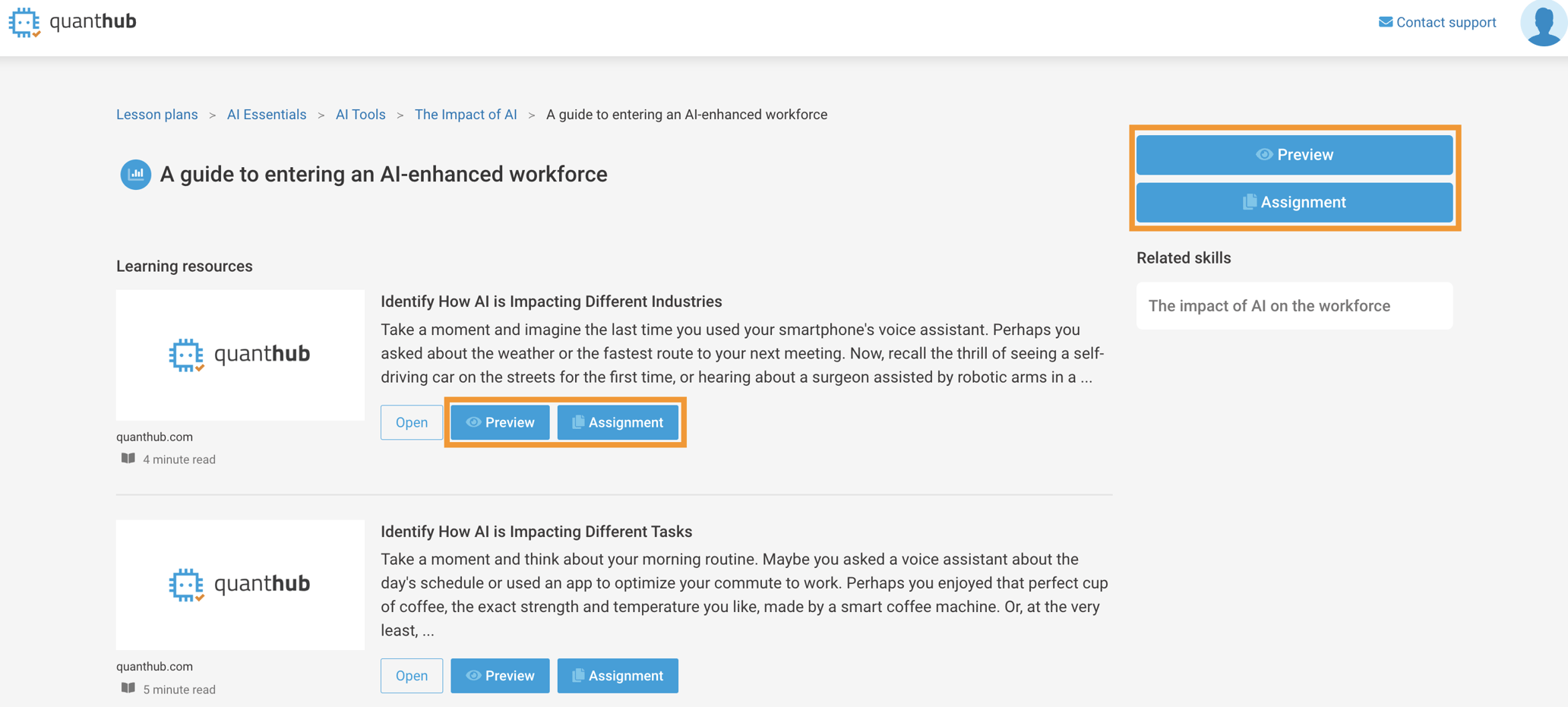 How do I use QuantHub for a whole group class activity or to focus on a ...